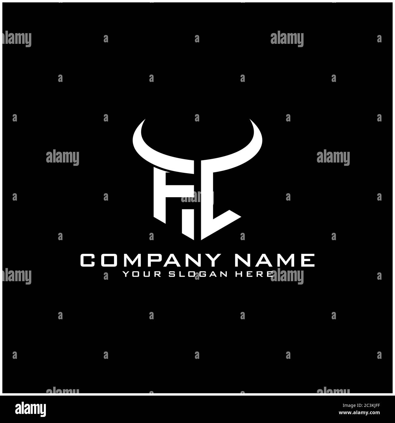 FL alphabet abstract initial letter logo design vector template Stock ...