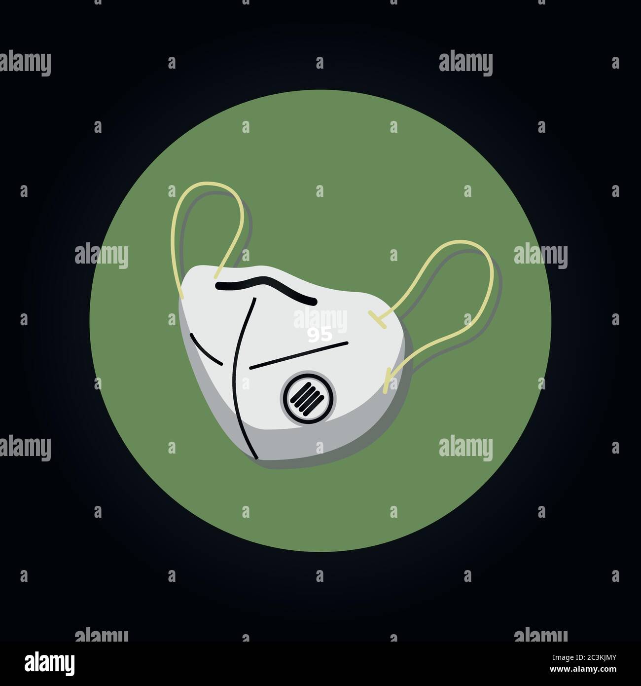 N 95 vector mask design. Corona Mask. Covid-19 vector protective mask ...