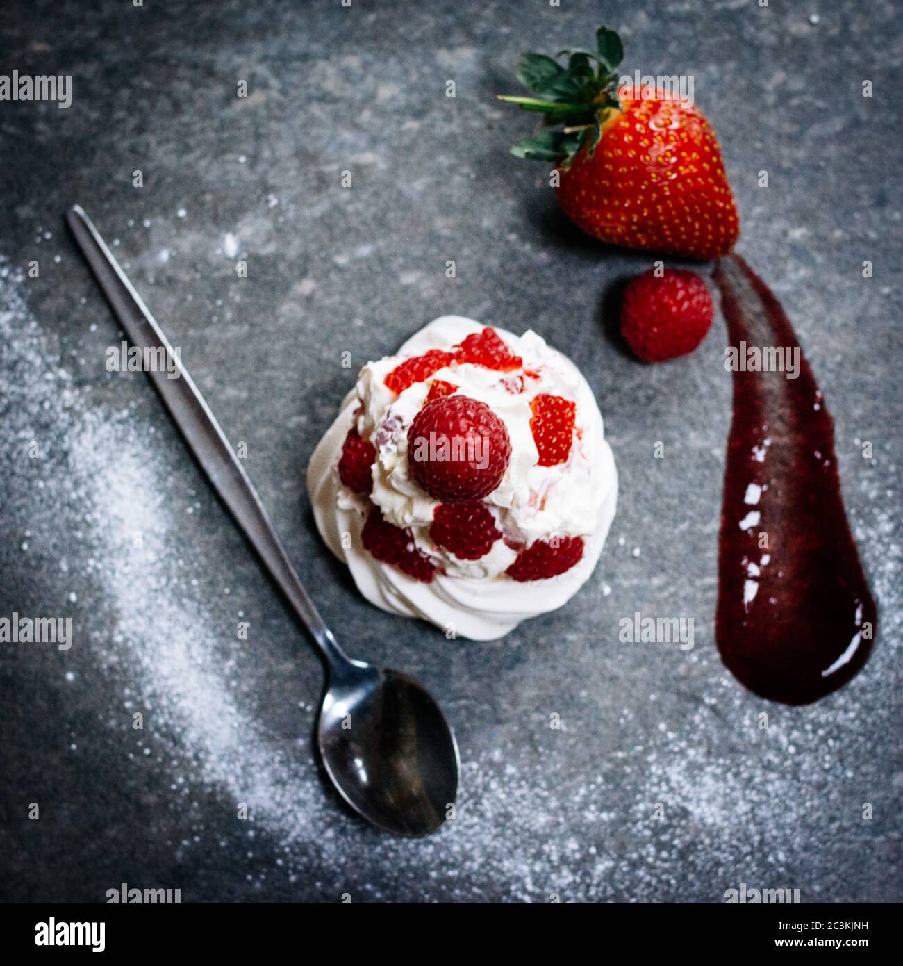 Blue cocktail ice strawberries hi-res stock photography and images - Alamy