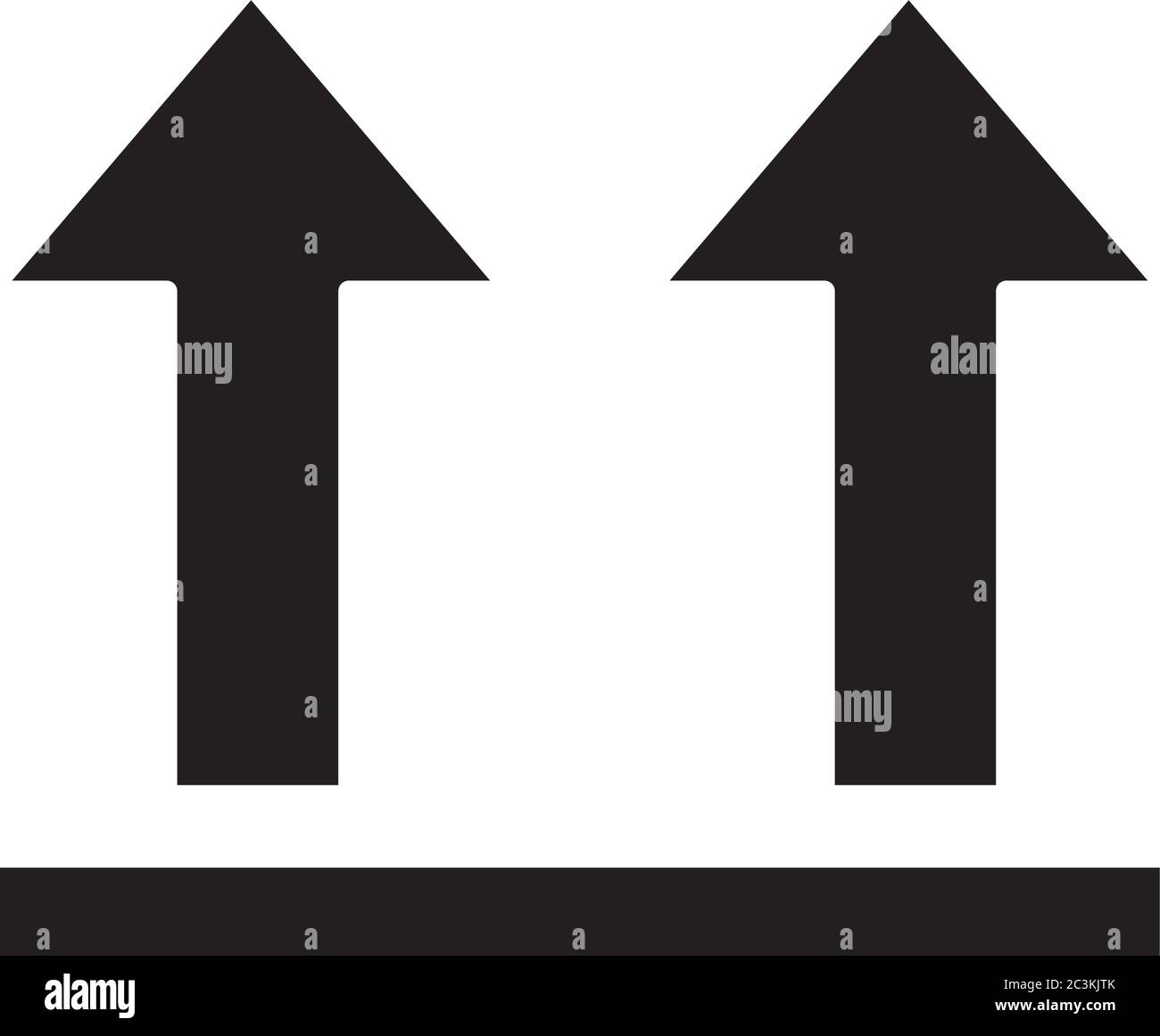 delivery packaging, arrows this side up, cargo distribution vector ...