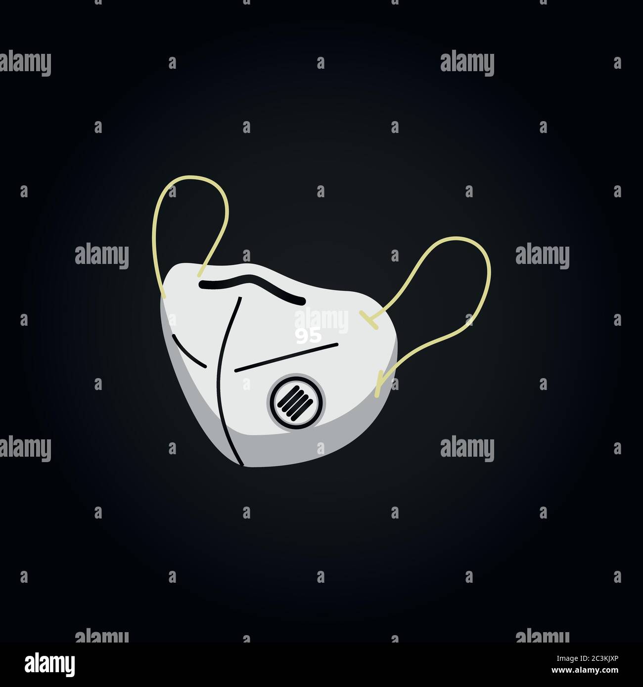 N 95 vector mask design. Corona Mask. Covid-19 vector protective mask ...