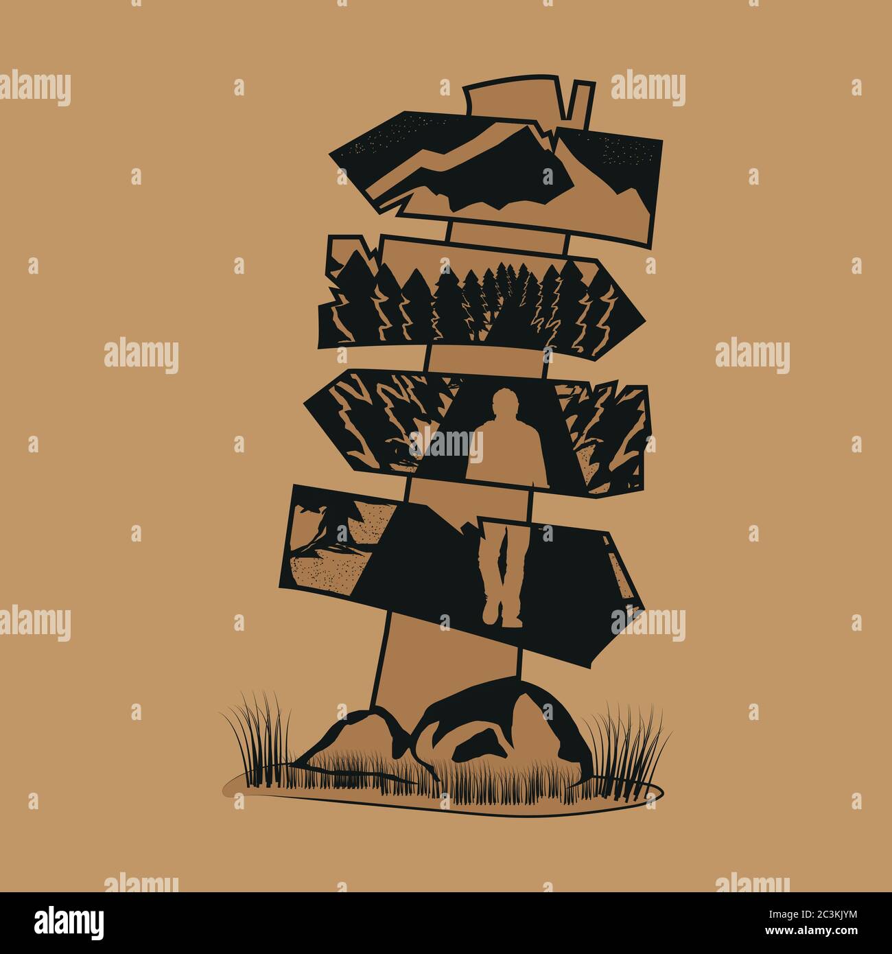 Outdoor mountain activities Stock Vector Images - Alamy