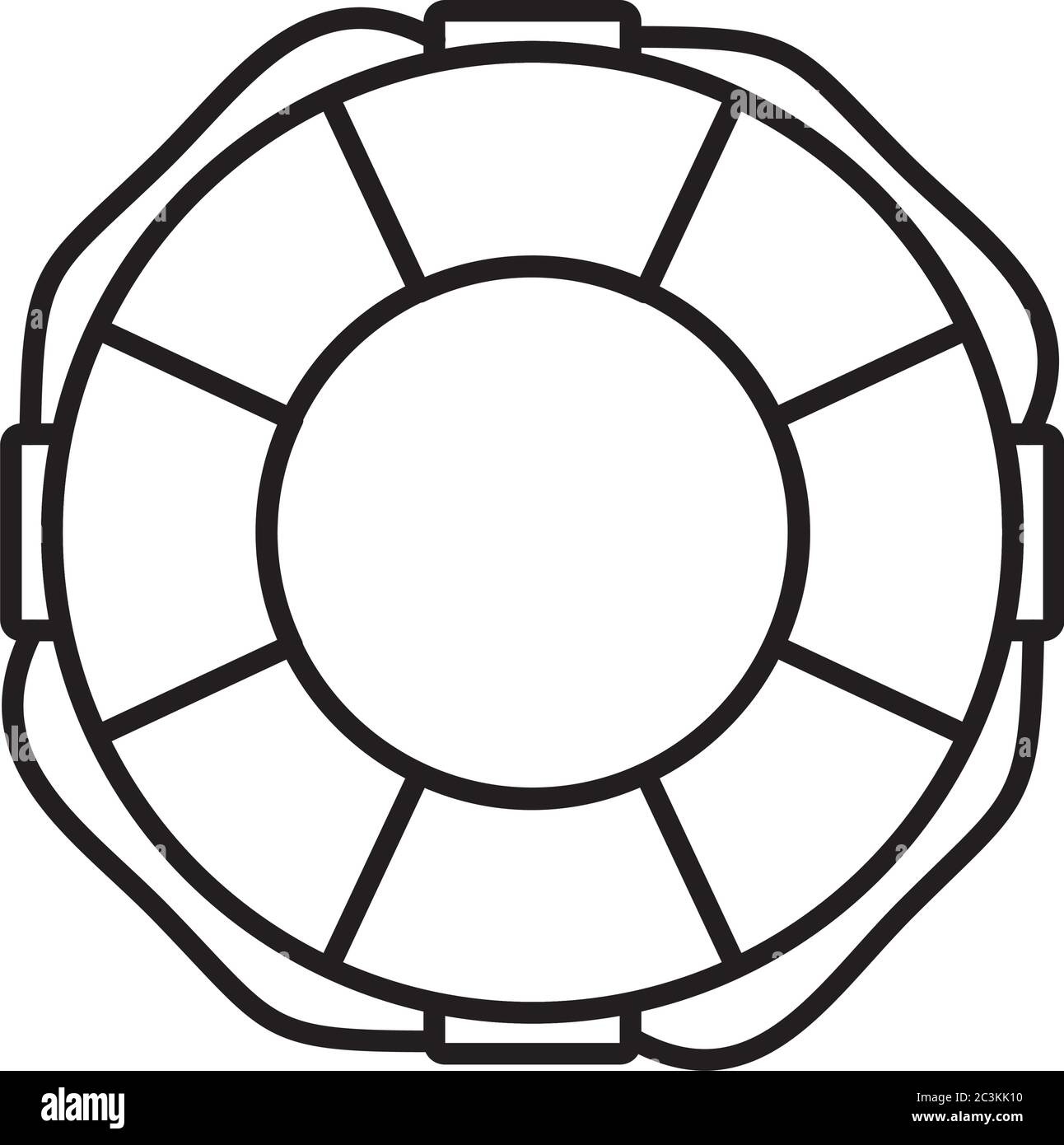 striped float line style icon design, Summer vacation tropical ...