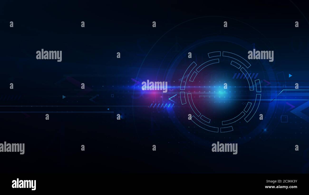 Abstract Futuristic Technology with Clock and Time Machine Concept ...