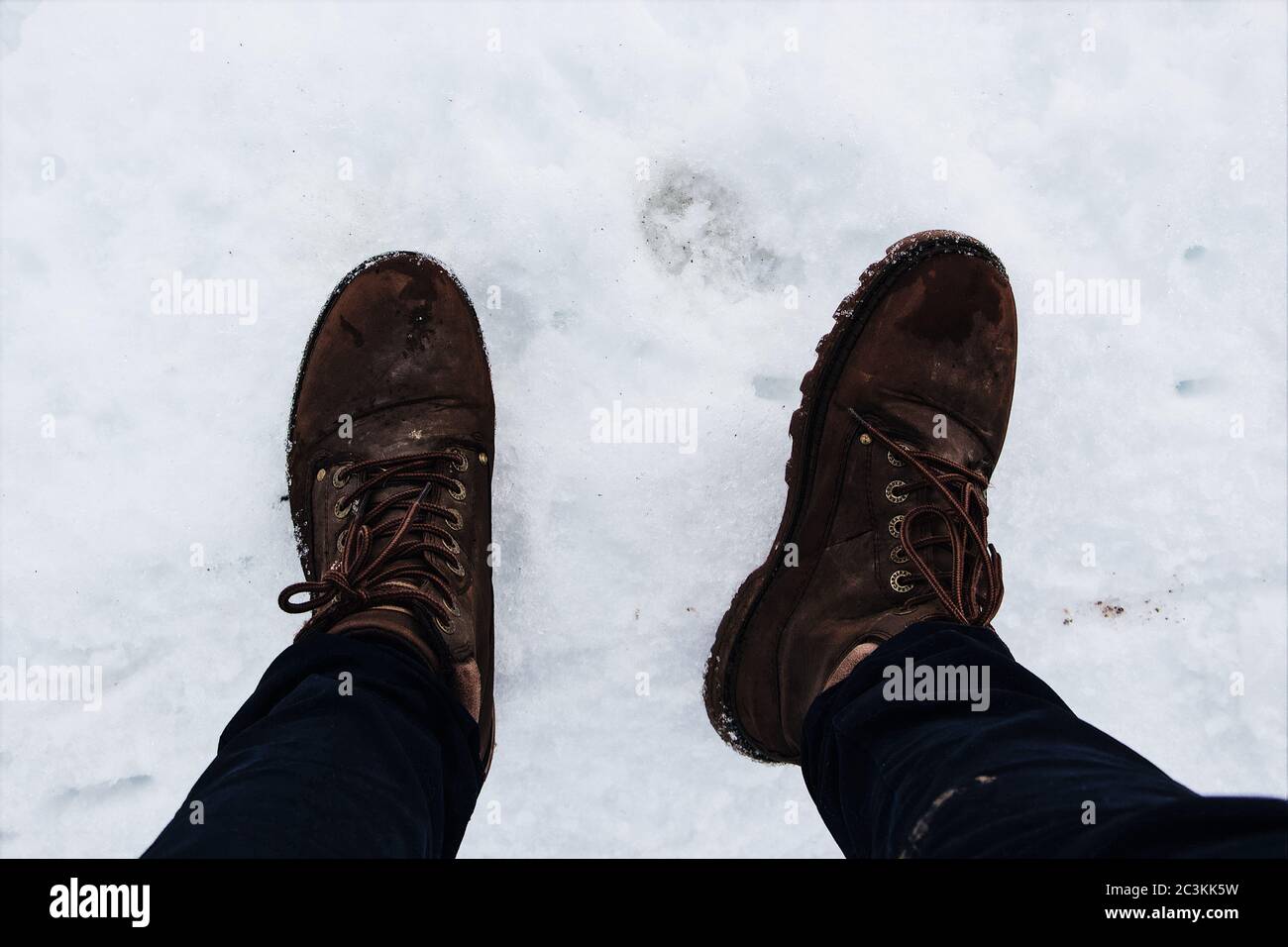 Human feet wearing snow hi-res stock photography and images - Alamy
