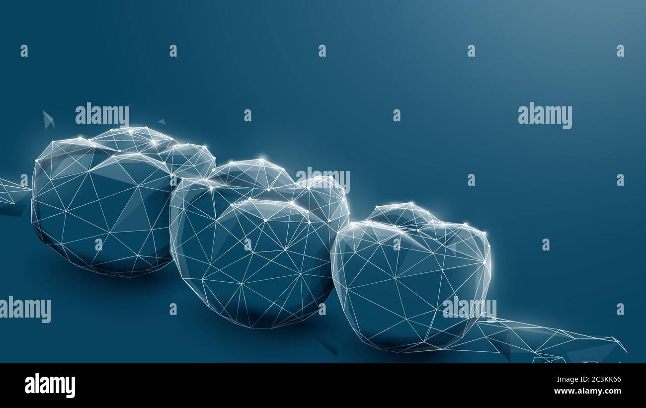 Vector 3d Human Teeth Closeup. Teeth for Medical and Healthy. Low Poly ...