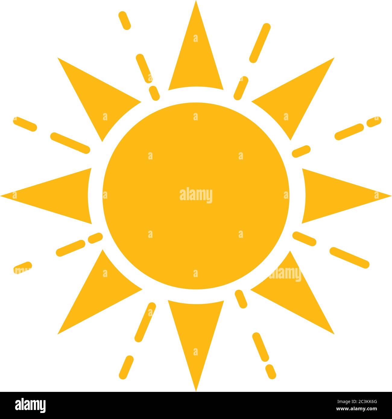 Sun flat style icon design, summer nature tropical season holiday sunny ...