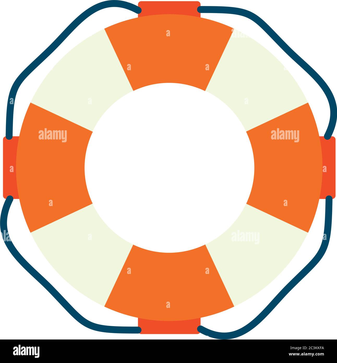 striped float flat style icon design, Summer vacation tropical ...