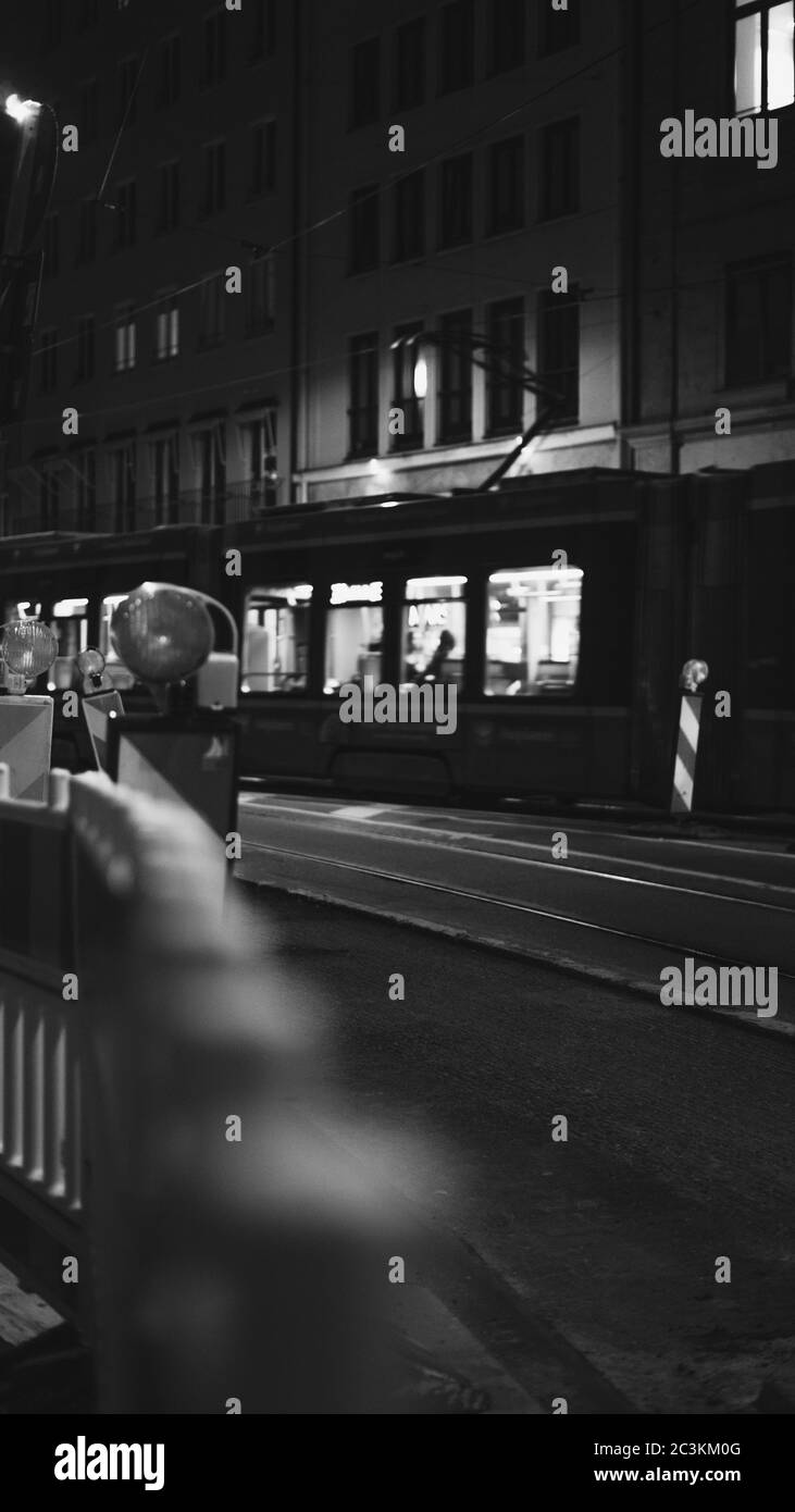 Bright city lights Black and White Stock Photos & Images - Alamy