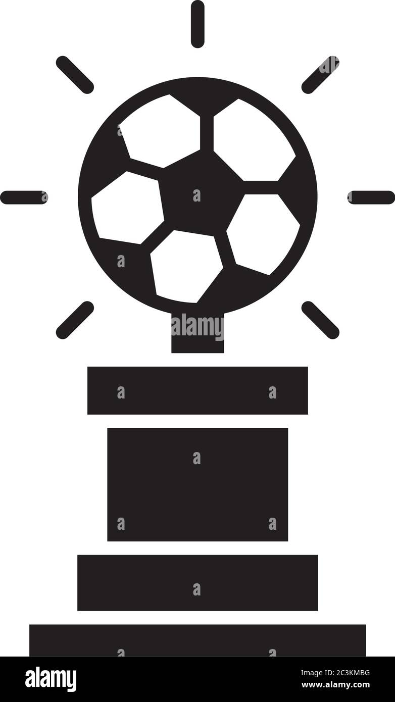 soccer game, trophy with ball league recreational sports tournament ...