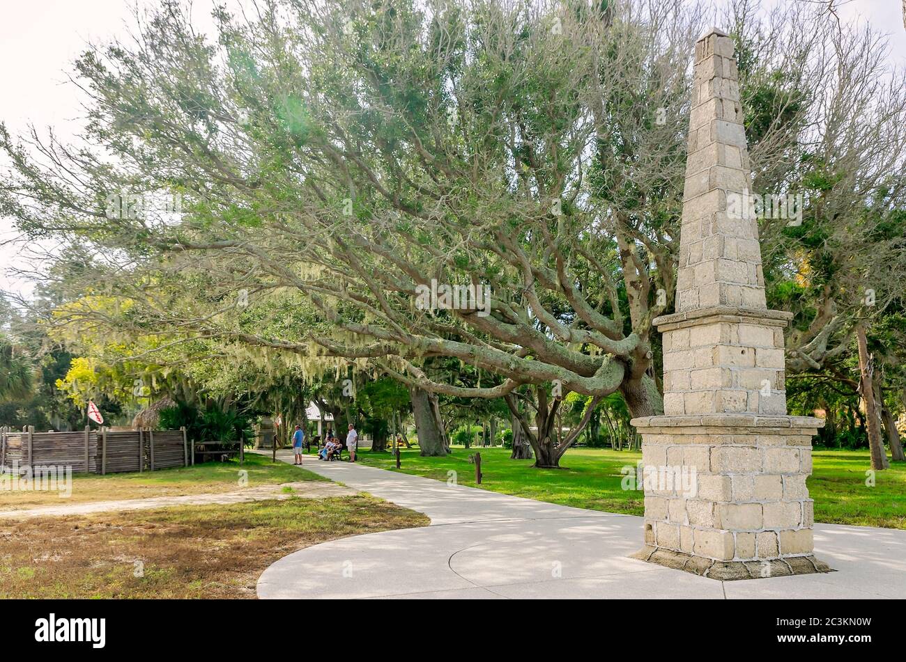 A monument marks where explorer Ponce de Leon landed in 1513 at Ponce ...