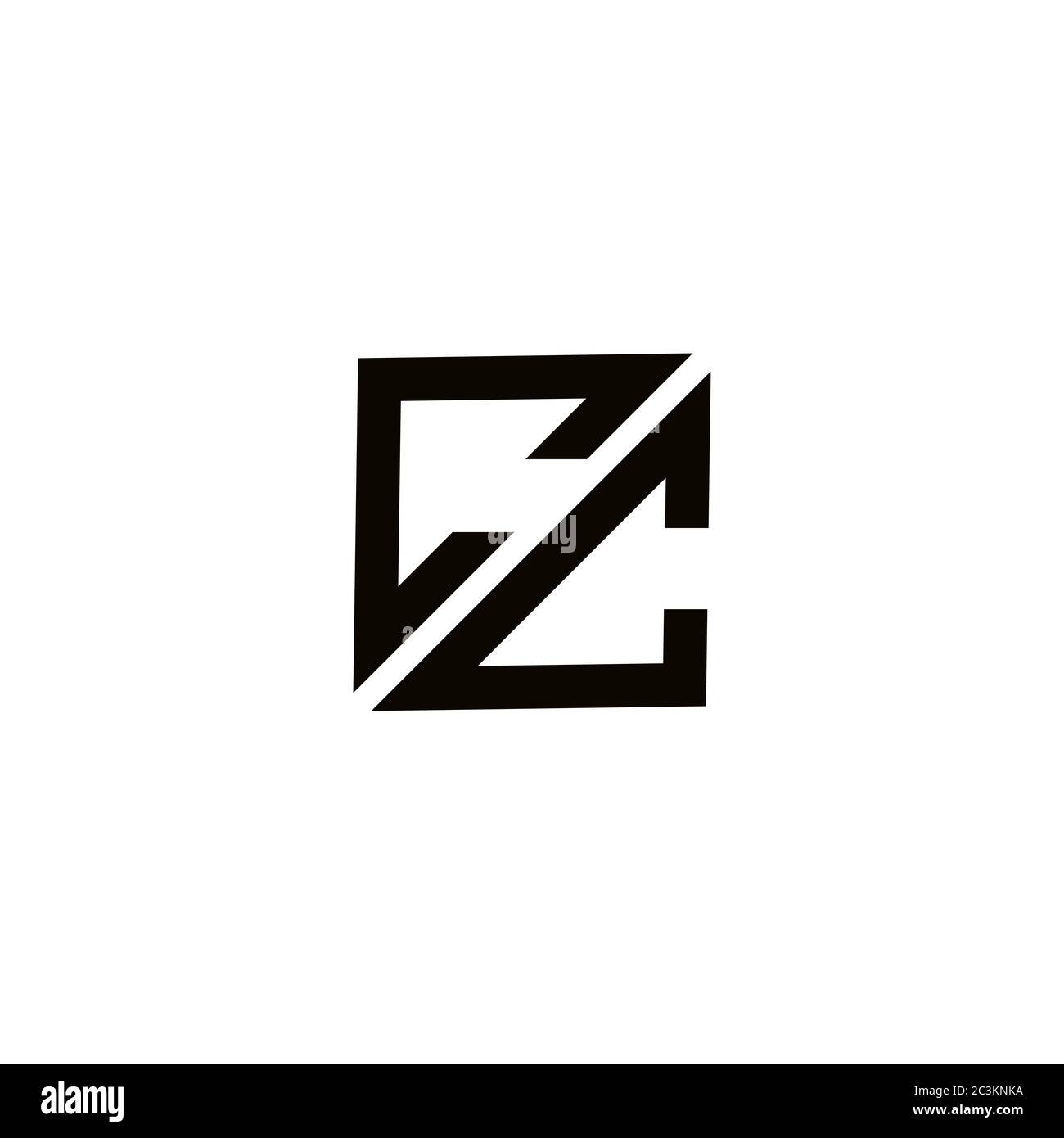 CC alphabet abstract initial letter logo design vector template Stock ...