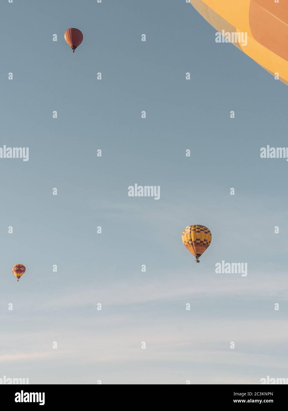Parachutes flying up in the air during daytime Stock Photo - Alamy