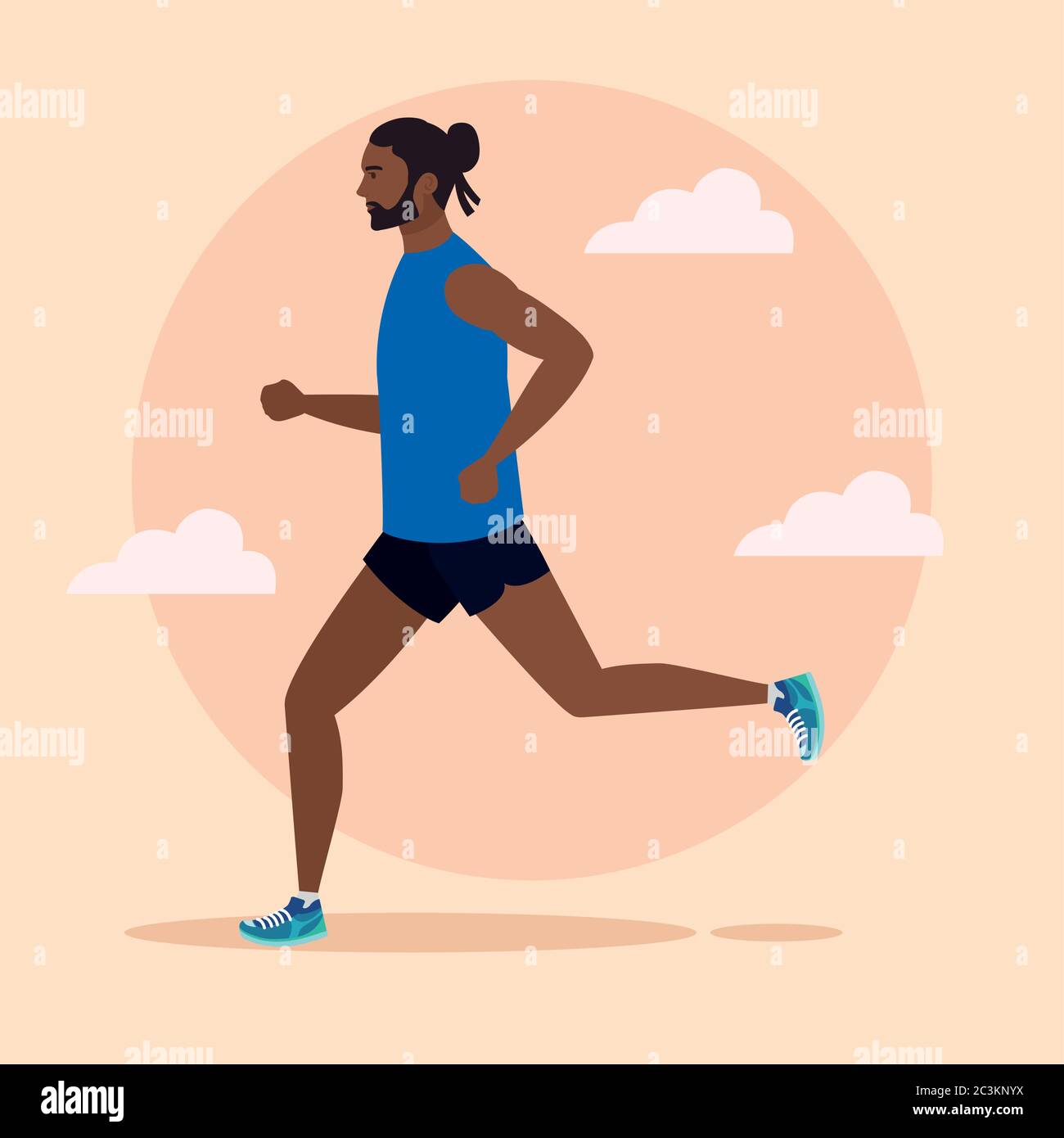 Athlete track african male Stock Vector Images - Alamy