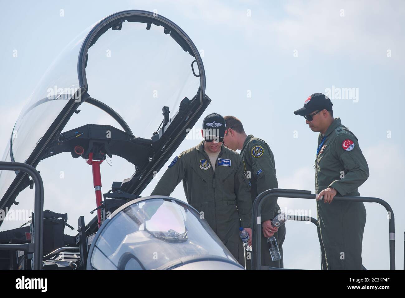 Singapore - February 16, 2016: American Pacific Air Forces soldiers ...