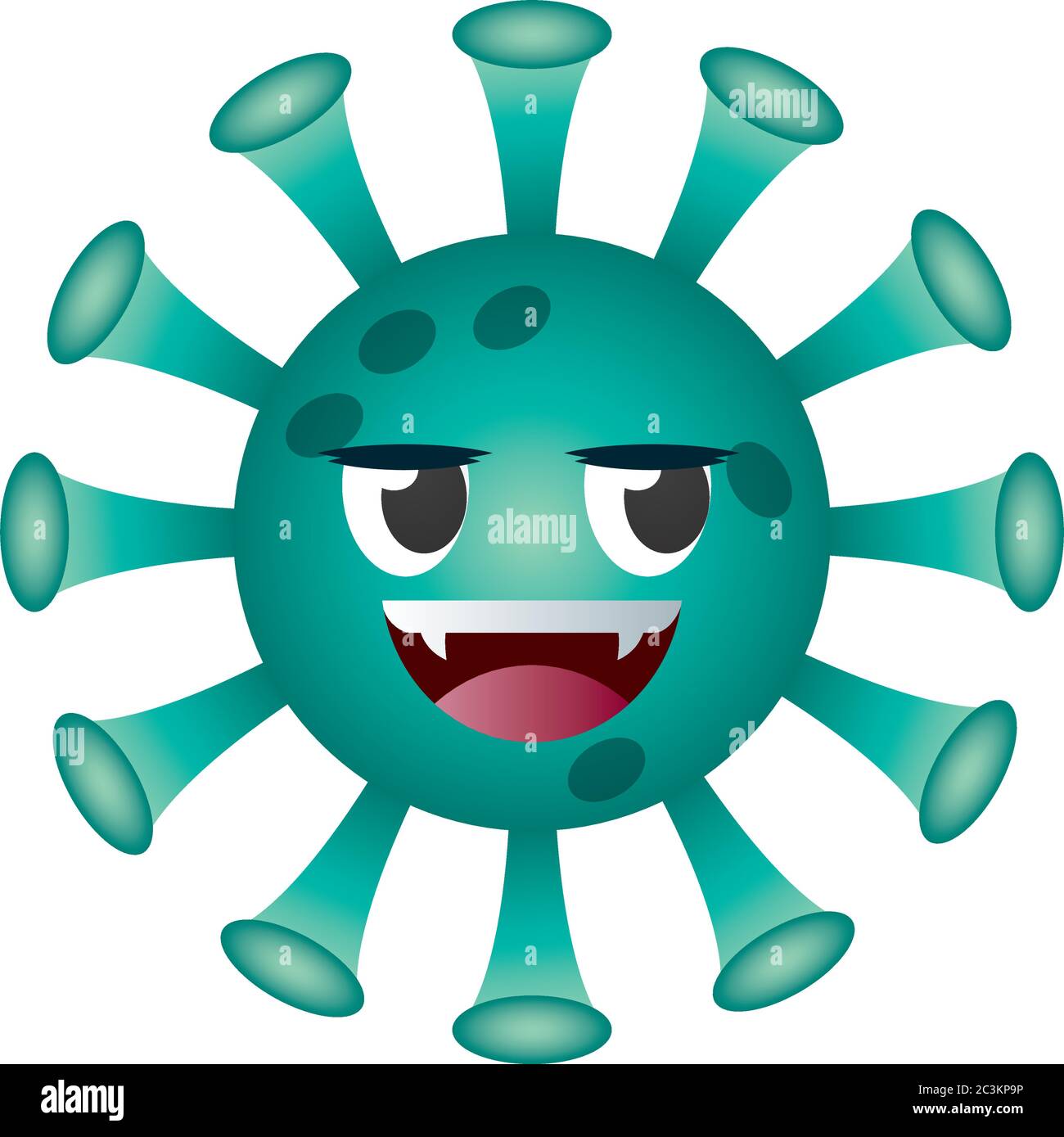 happy covid 19 virus emoji gradient style icon design of 2019 ncov cov ...