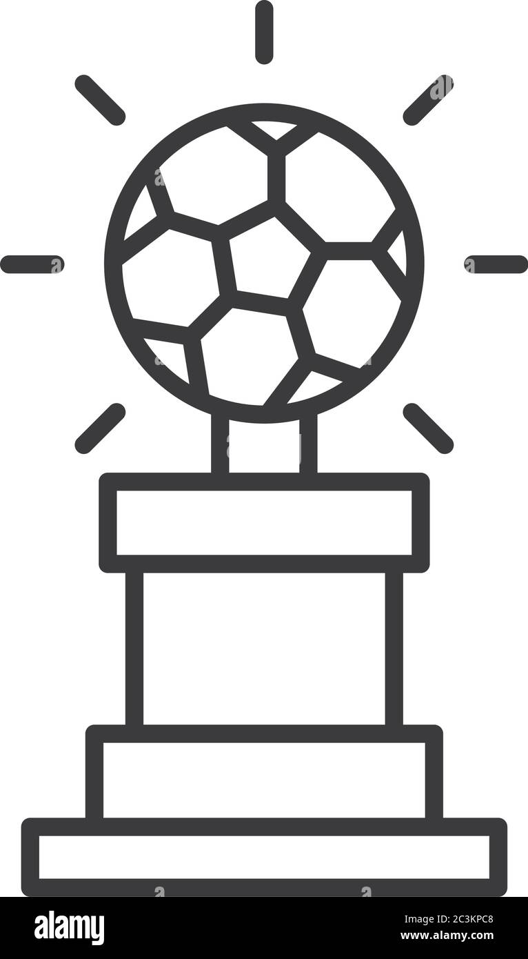 soccer game, trophy with ball league recreational sports tournament ...