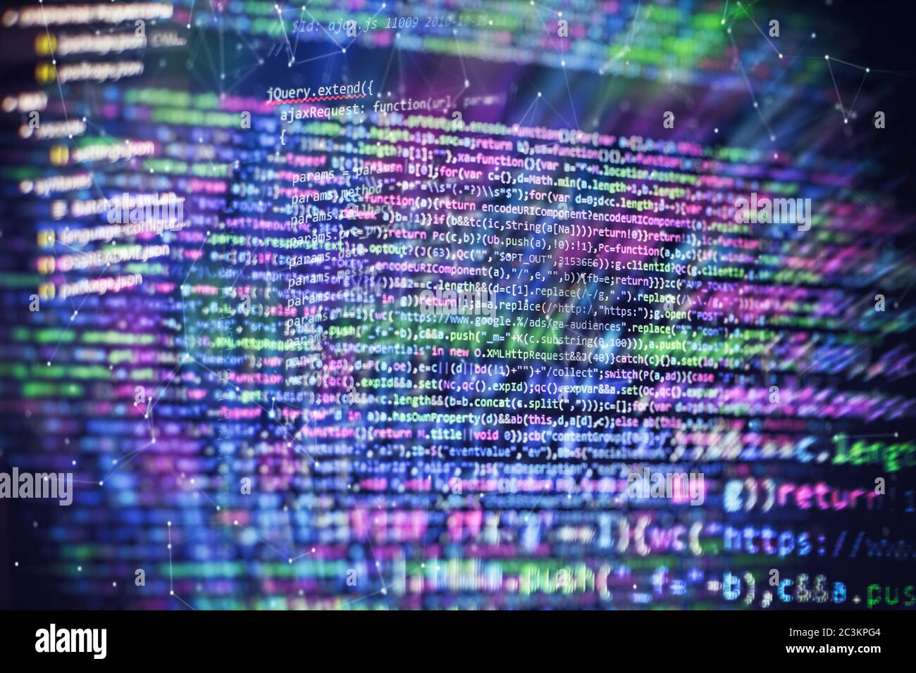 Abstract Computer Script Code Programming Code Screen Of Software Developer Software