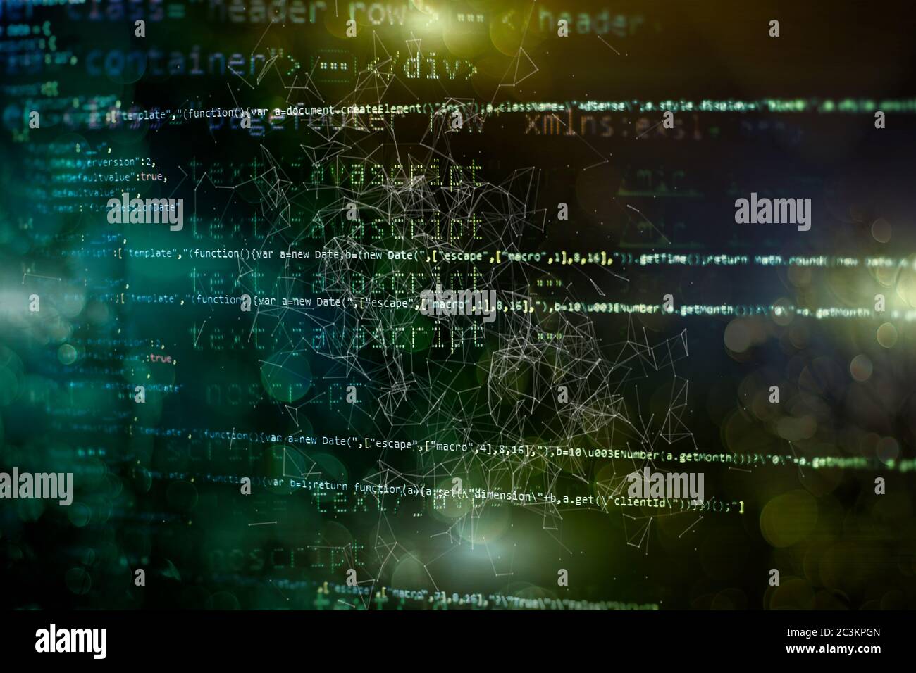 Closeup developing programming and coding technologies. Developer ...