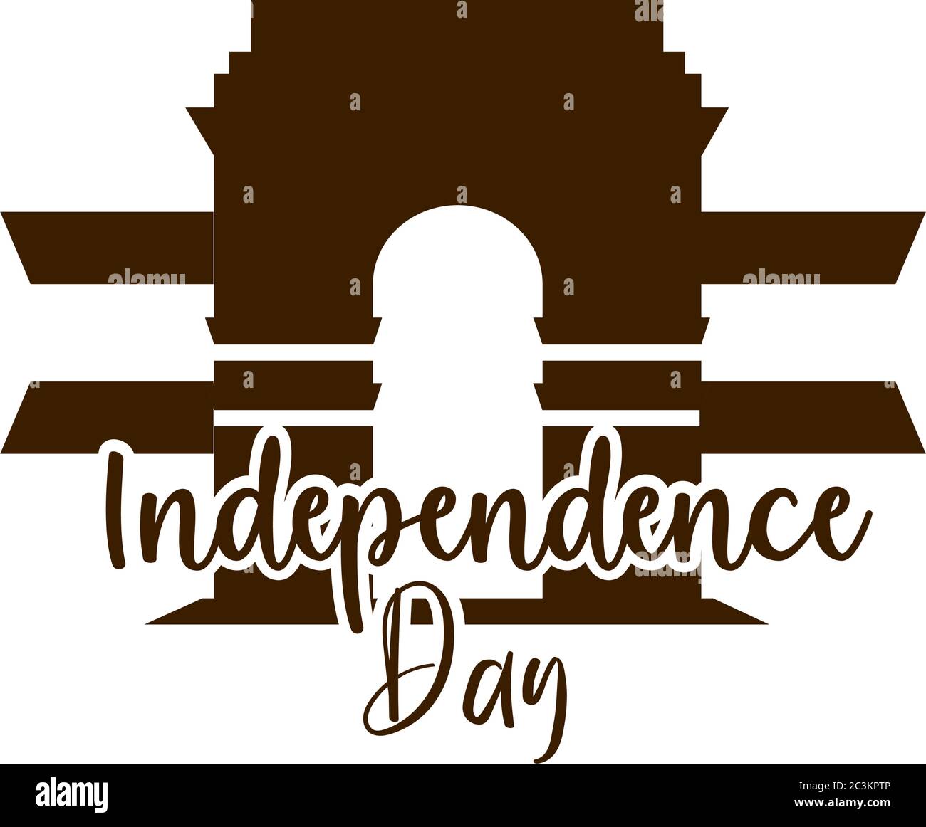 happy independence day india, indian gate monument national vector ...