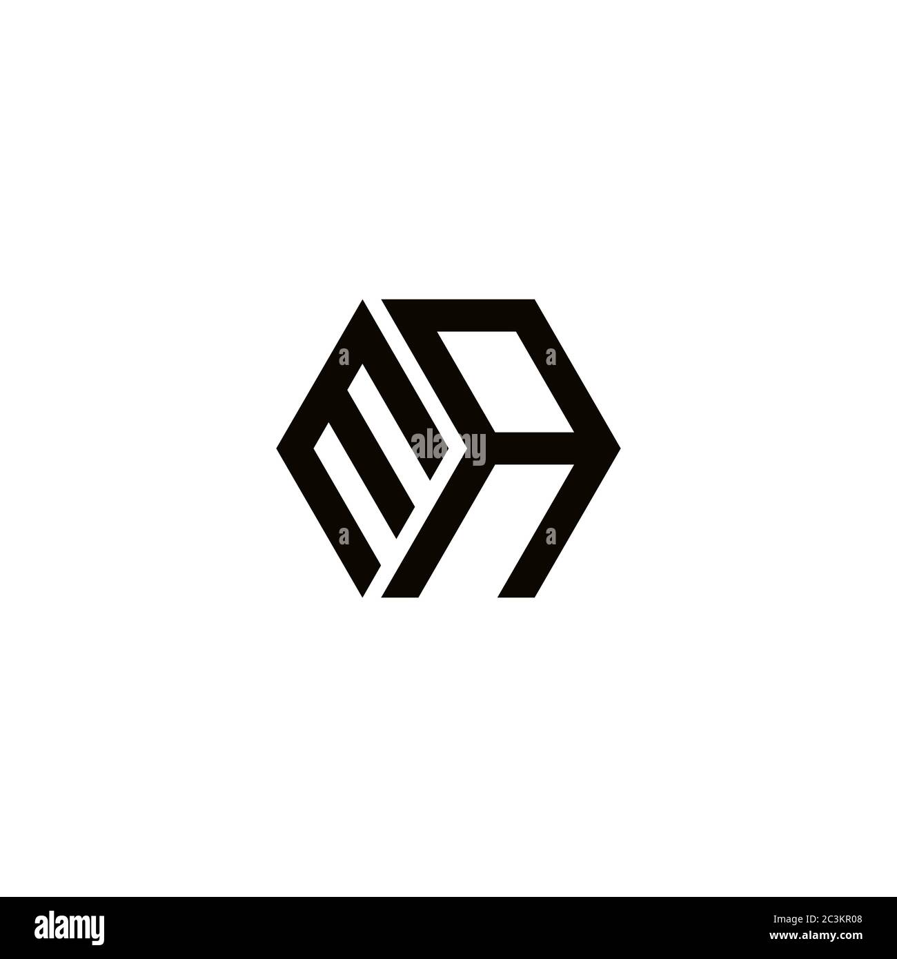 MA alphabet abstract initial letter logo design vector template Stock ...