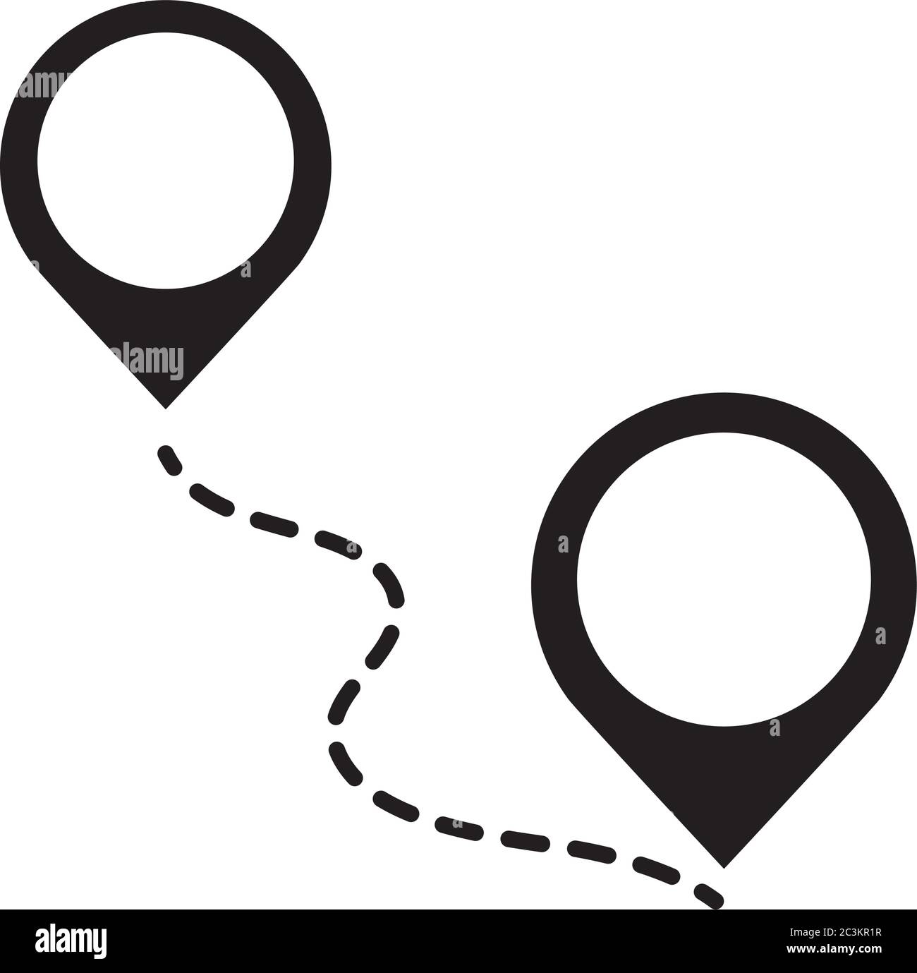 Gps Navigation Location Pointer Tracking Vector Illustration Silhouette Style Icon Stock Vector