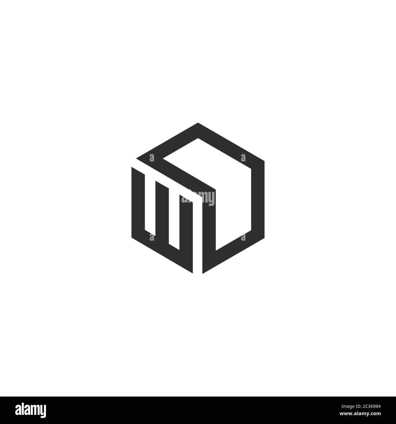 Initial wo icon vector vectors hi-res stock photography and images - Alamy