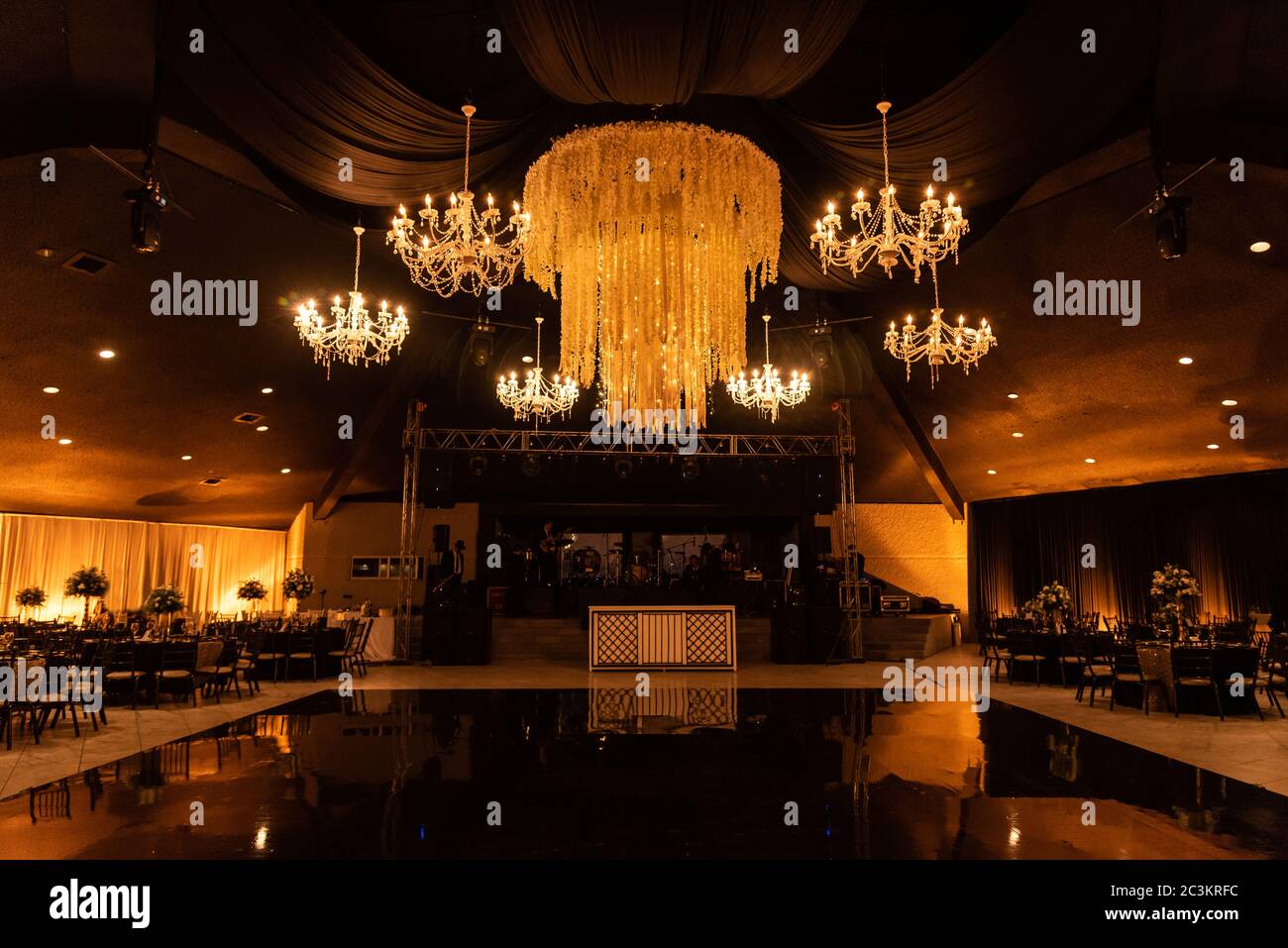 Horizontal shot of wedding reception Stock Photo - Alamy