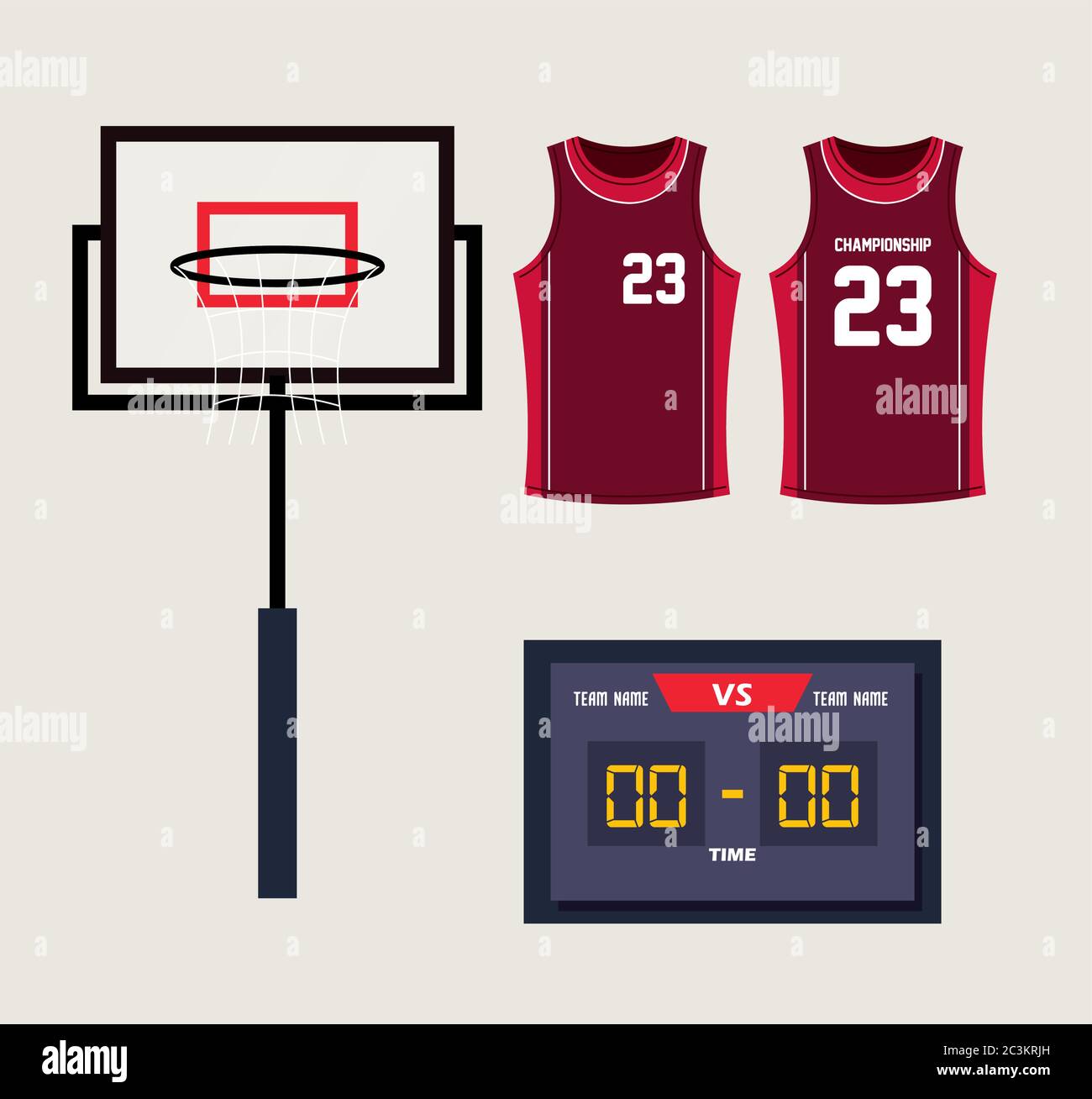 set of basketball icons, contains such icons as score board, shirts ...