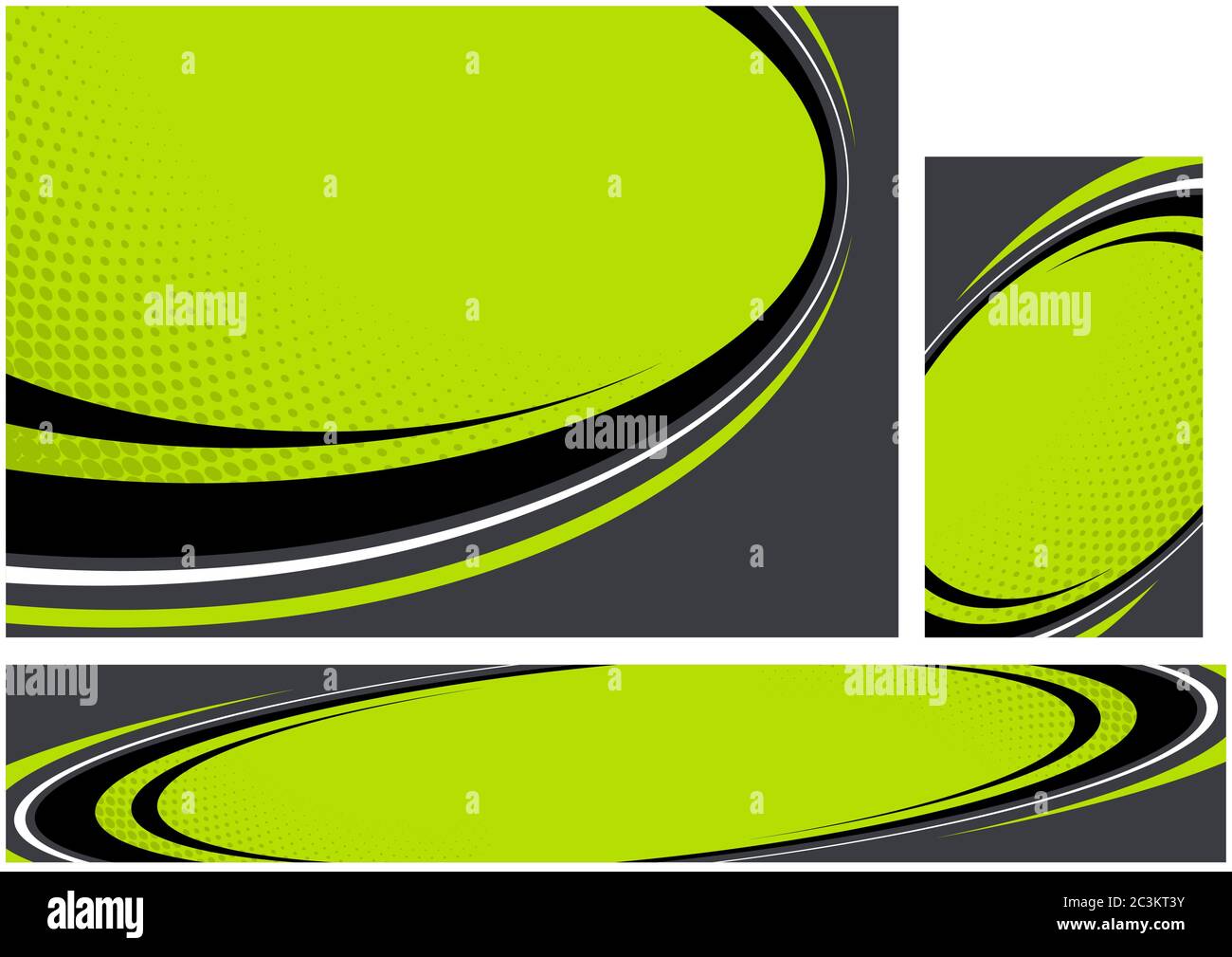 Modern Geometric Backgrounds with Curved Shapes Stock Vector Image ...