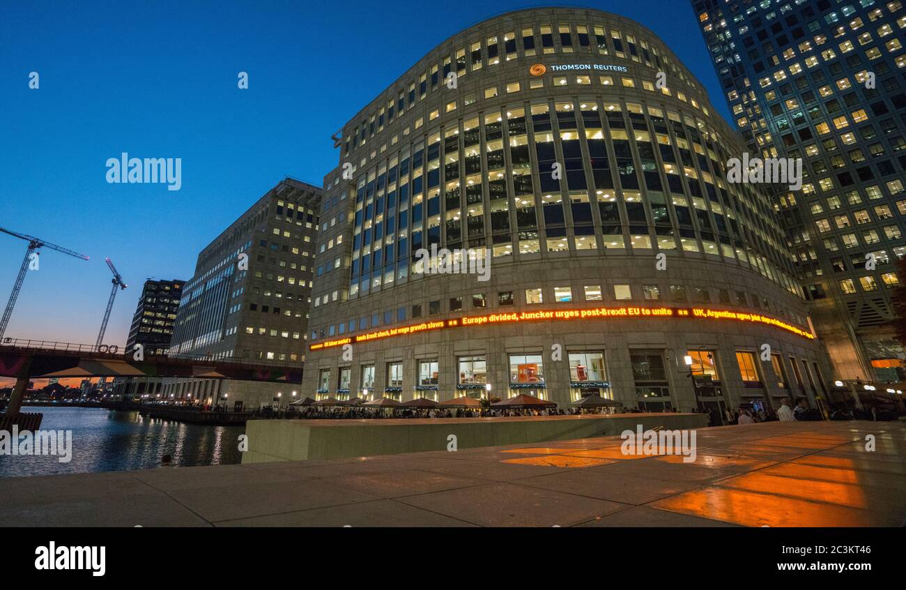 Reuters Building Canary Wharf High Resolution Stock Photography and ...