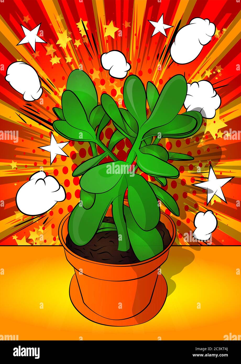 Comic book style, cartoon vector illustrated gum-tree Stock Vector ...