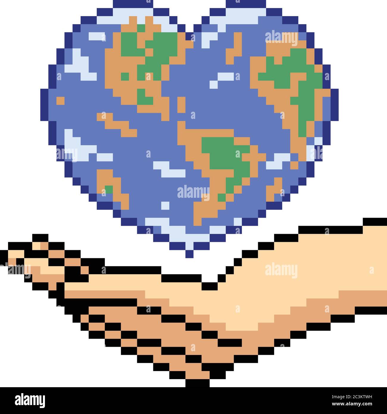 Earth pixel art hi-res stock photography and images - Alamy