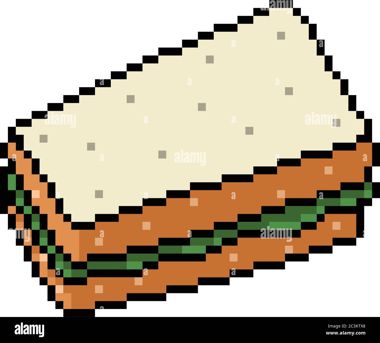 vector pixel art sandwich isolated cartoon Stock Vector Image & Art - Alamy