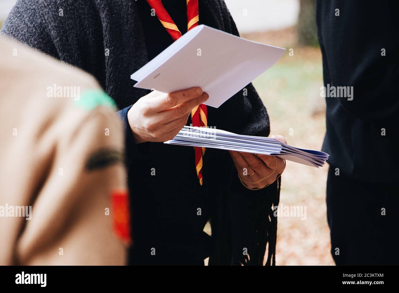 Distributing Papers High Resolution Stock Photography and Images - Alamy