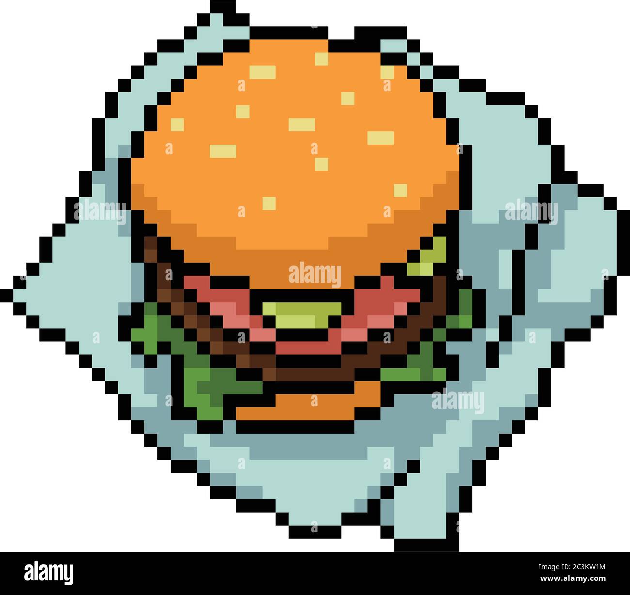 Burger pixel art hi-res stock photography and images - Alamy