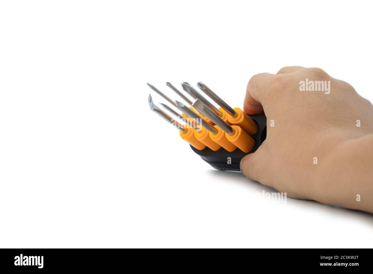 Screwdriver black - yellow color set that can change various to use. It ...