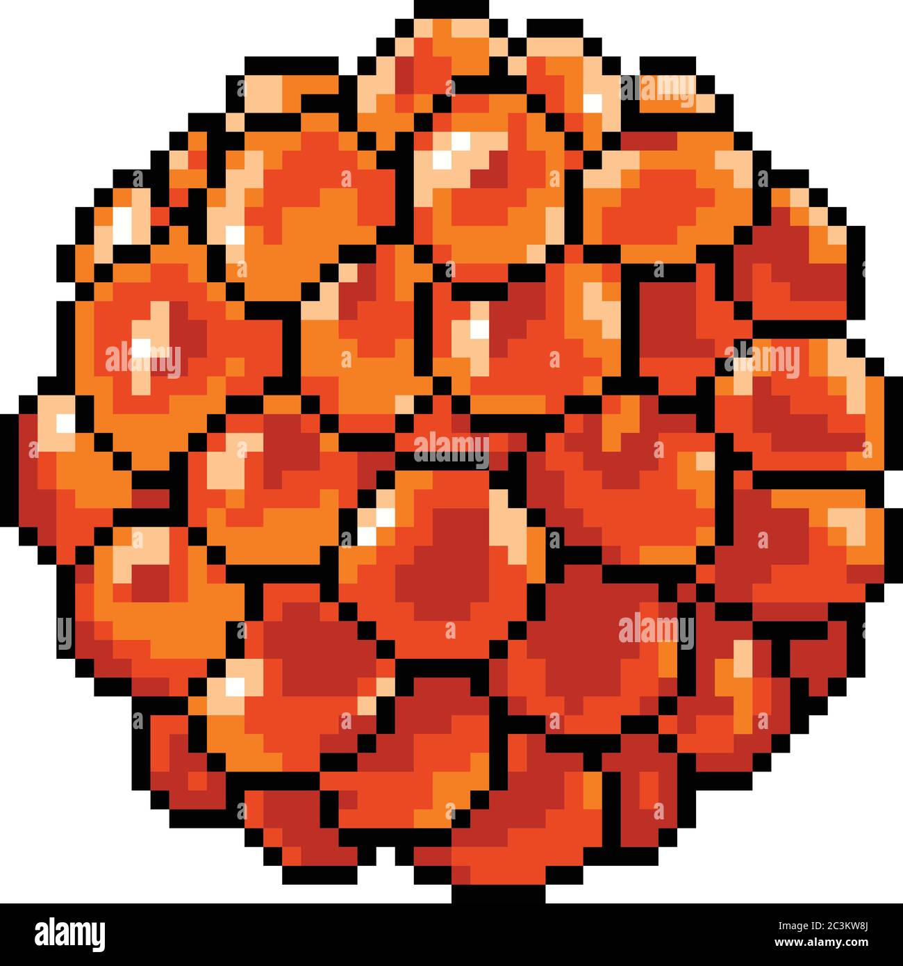 Orange pixel art bit hi-res stock photography and images - Alamy