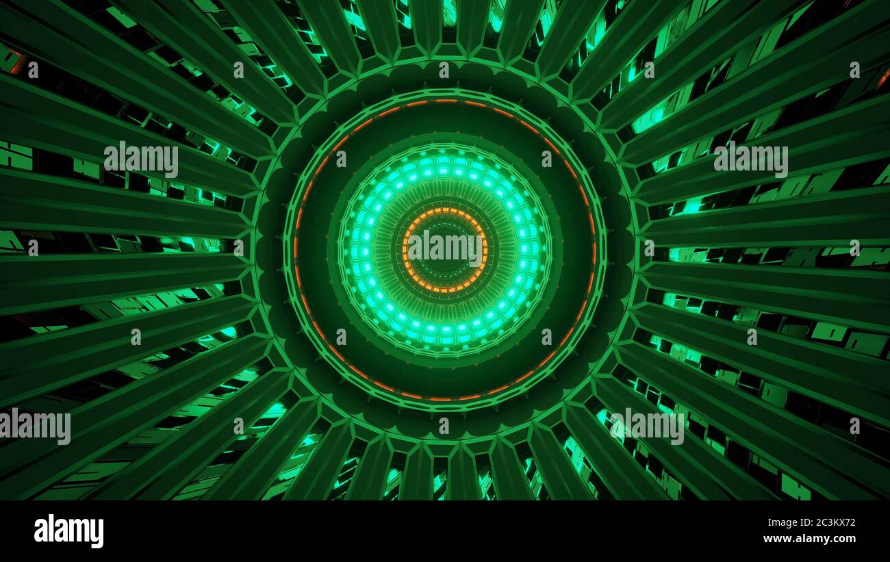 Graphic 3d rendering illustration of green and black lights - perfect ...