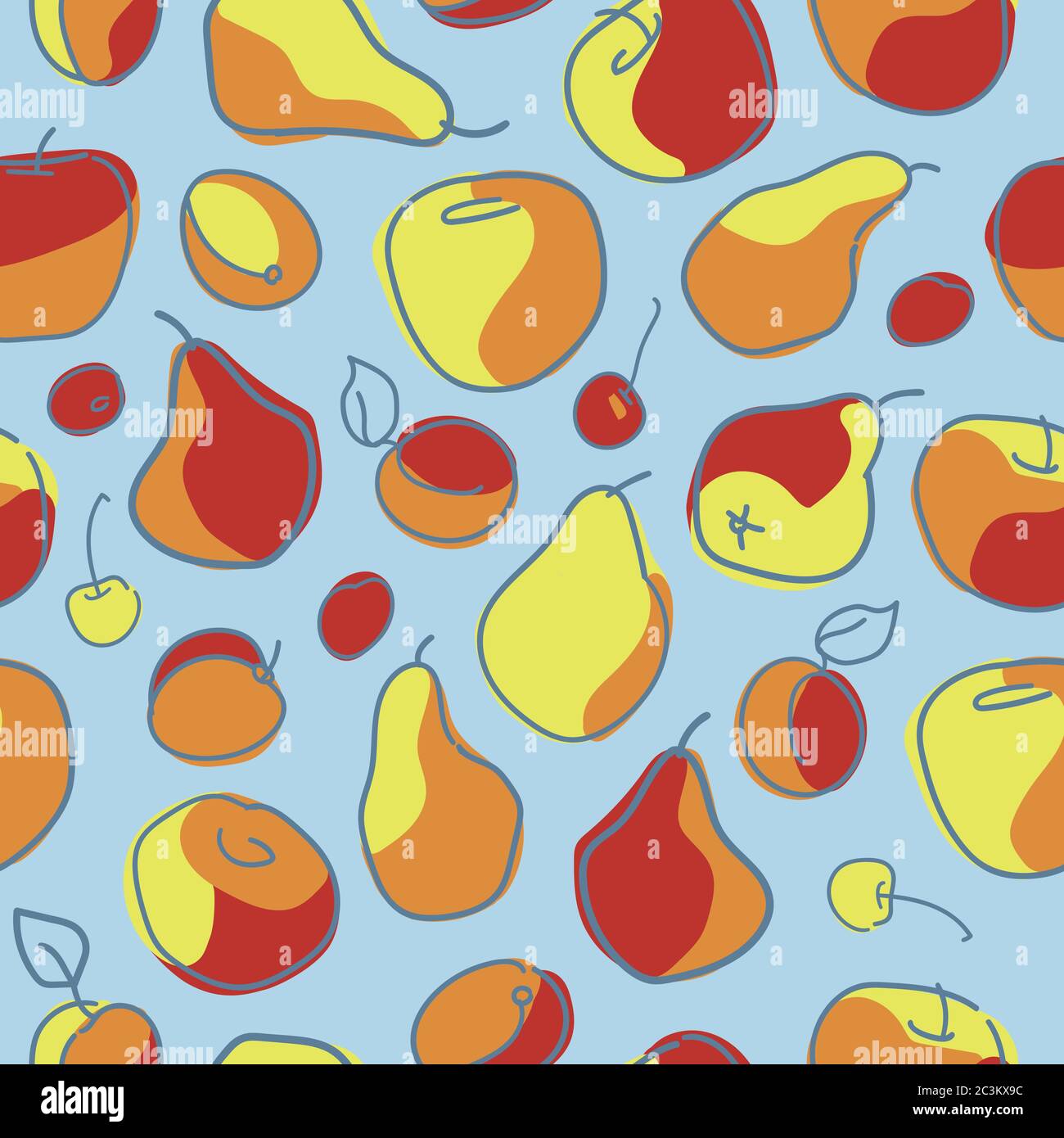 Seamless apples pattern Stock Vector Images - Alamy