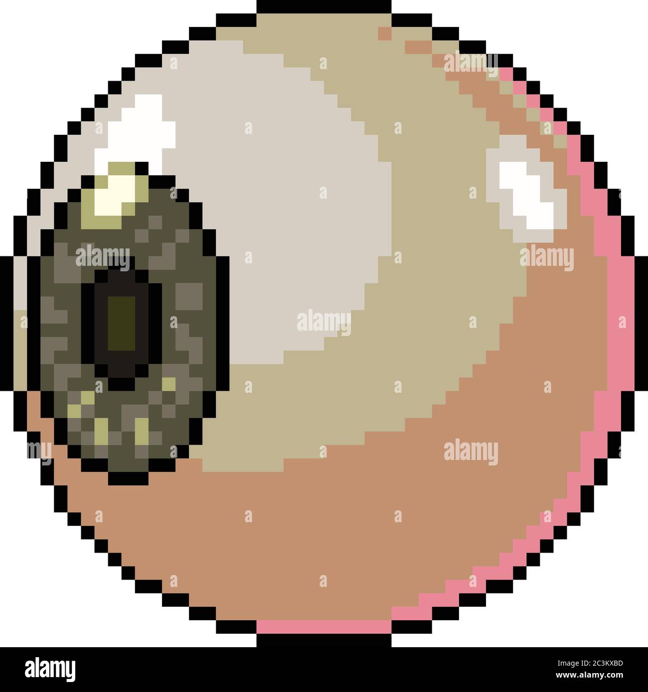 vector pixel art eye ball isolated cartoon Stock Vector Image & Art - Alamy