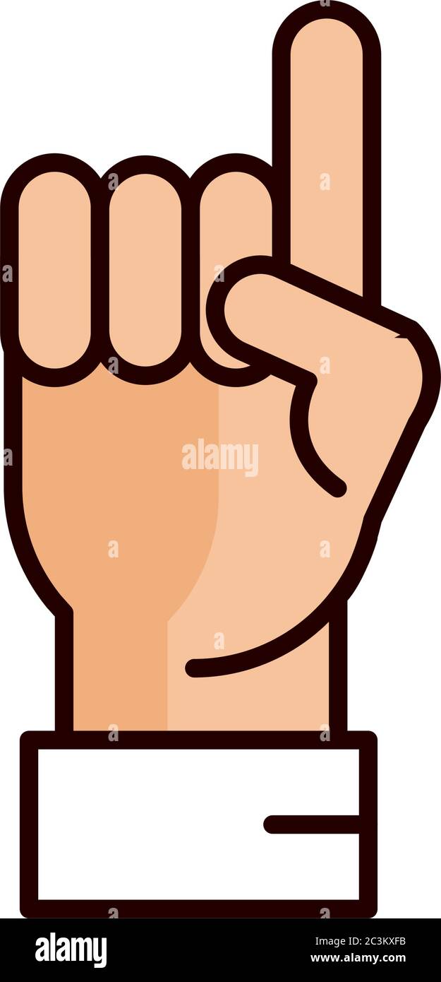 Raised Index Finger High Resolution Stock Photography and Images - Alamy