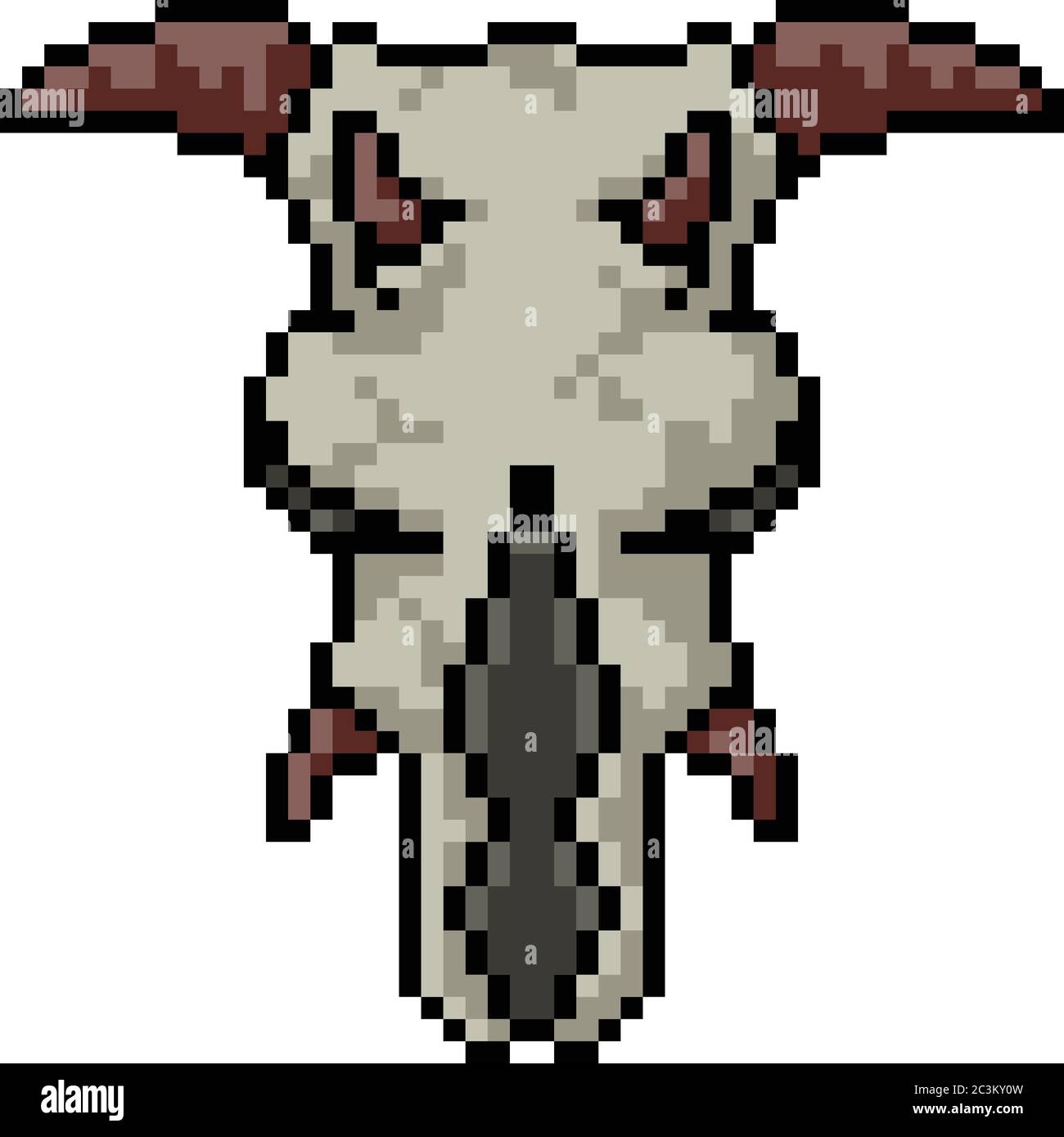 Skull pixel art head skeleton hi-res stock photography and images - Alamy