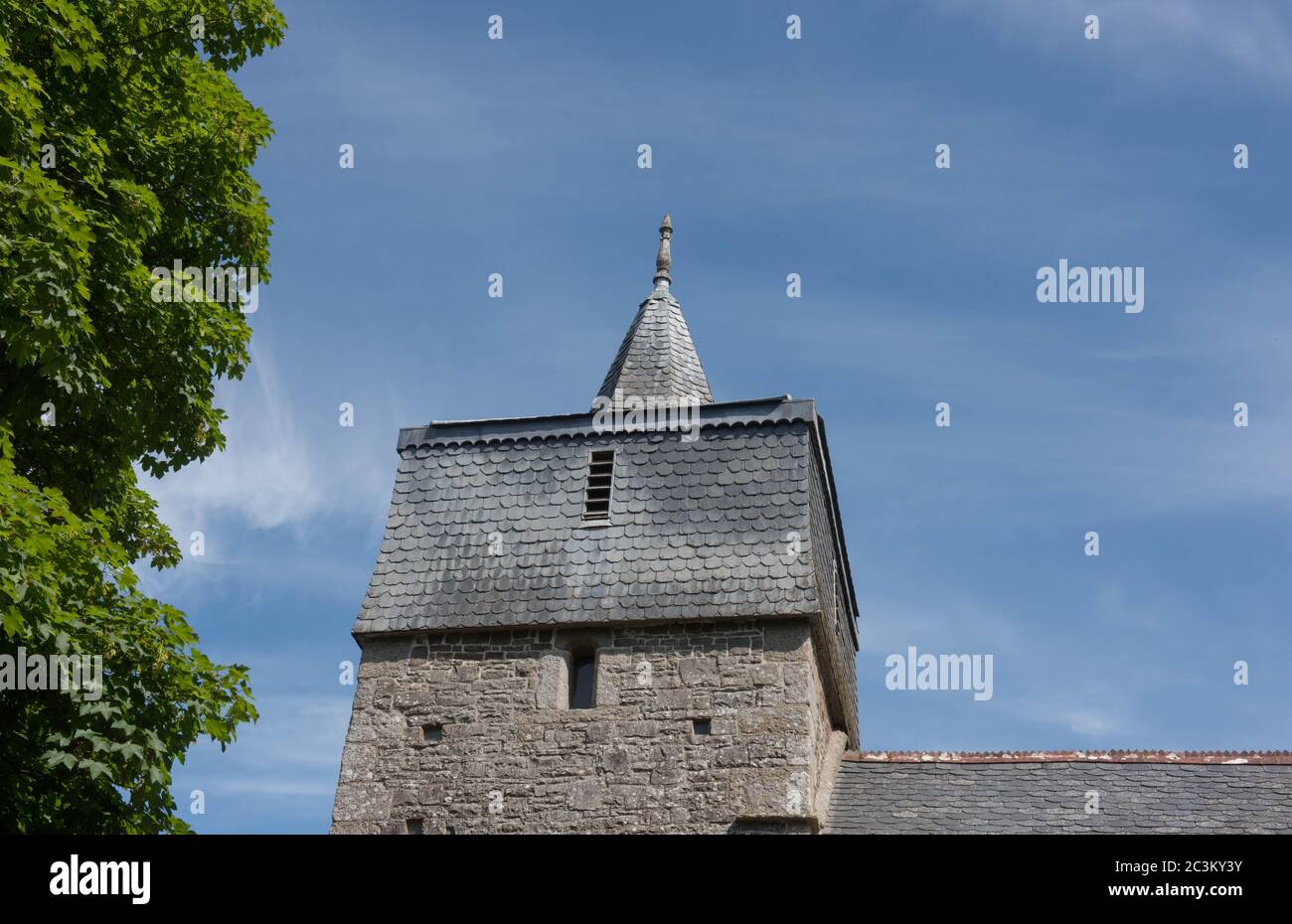 Medieval Church of St Mary's with an Unique Slate Roof Spire in the ...