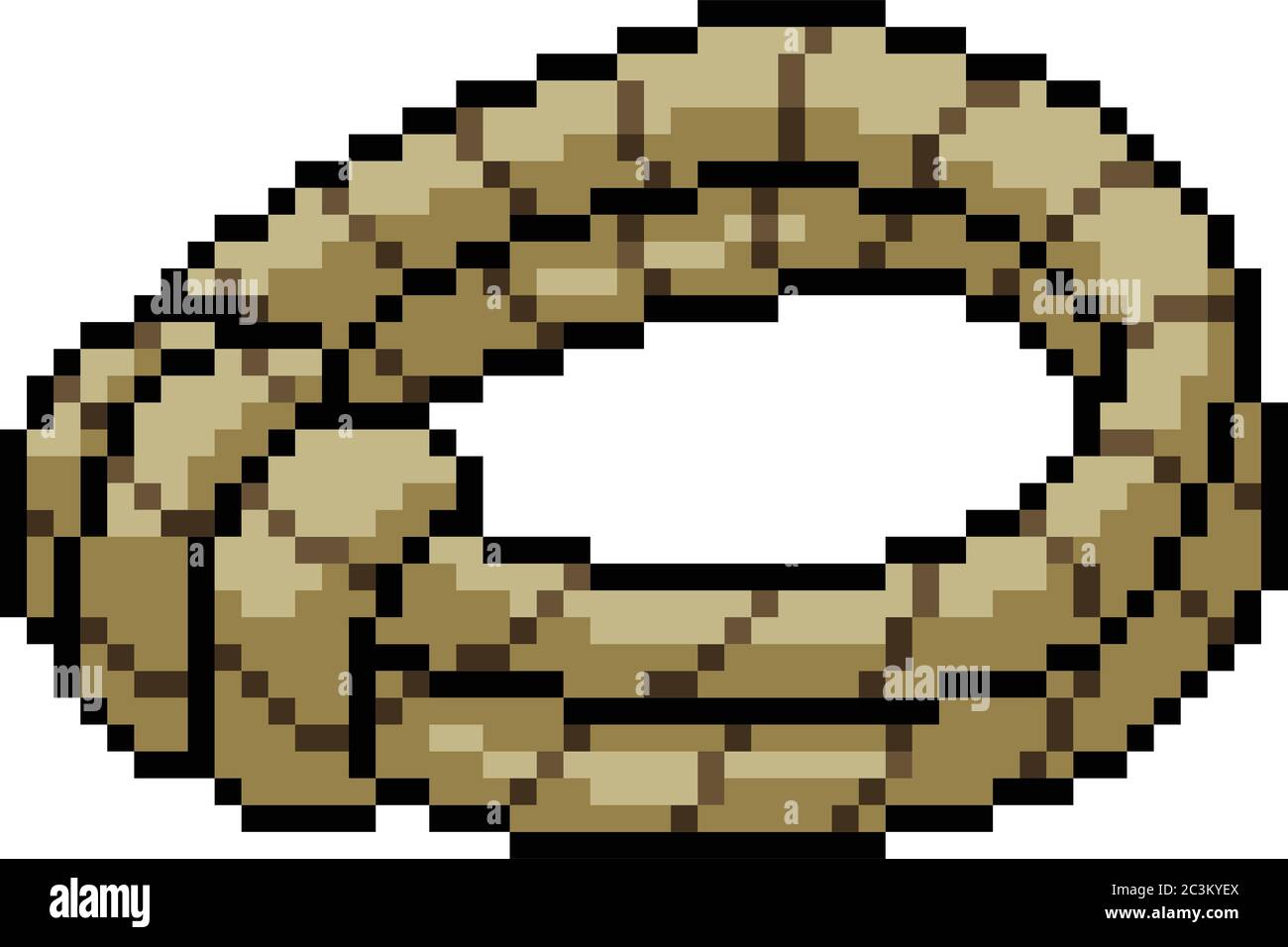 vector pixel art rope isolated cartoon Stock Vector Image & Art - Alamy