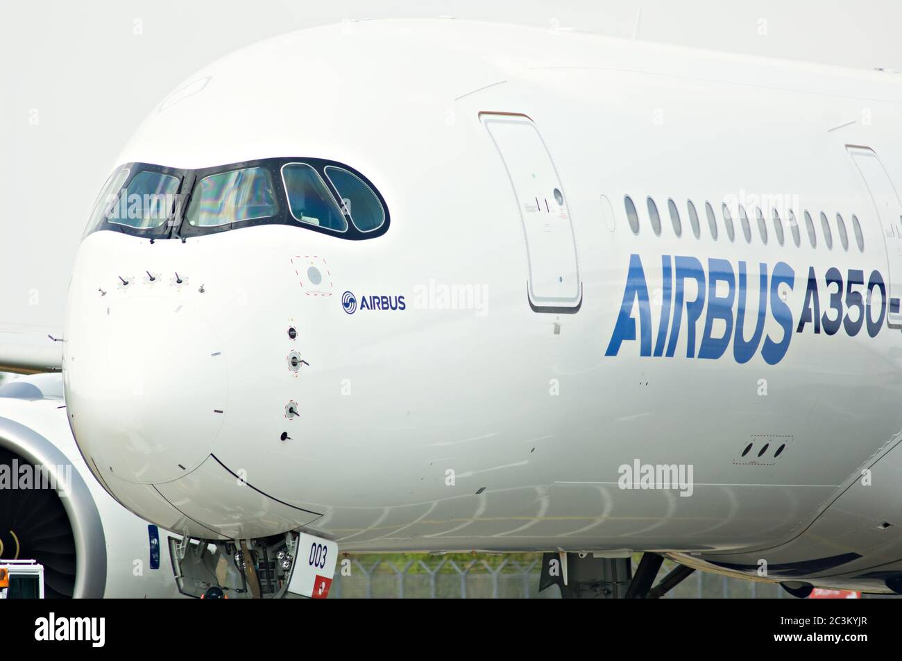 SINGAPORE - FEBRUARY 12: Airbus A350 XWB prototype 003 at Singapore ...
