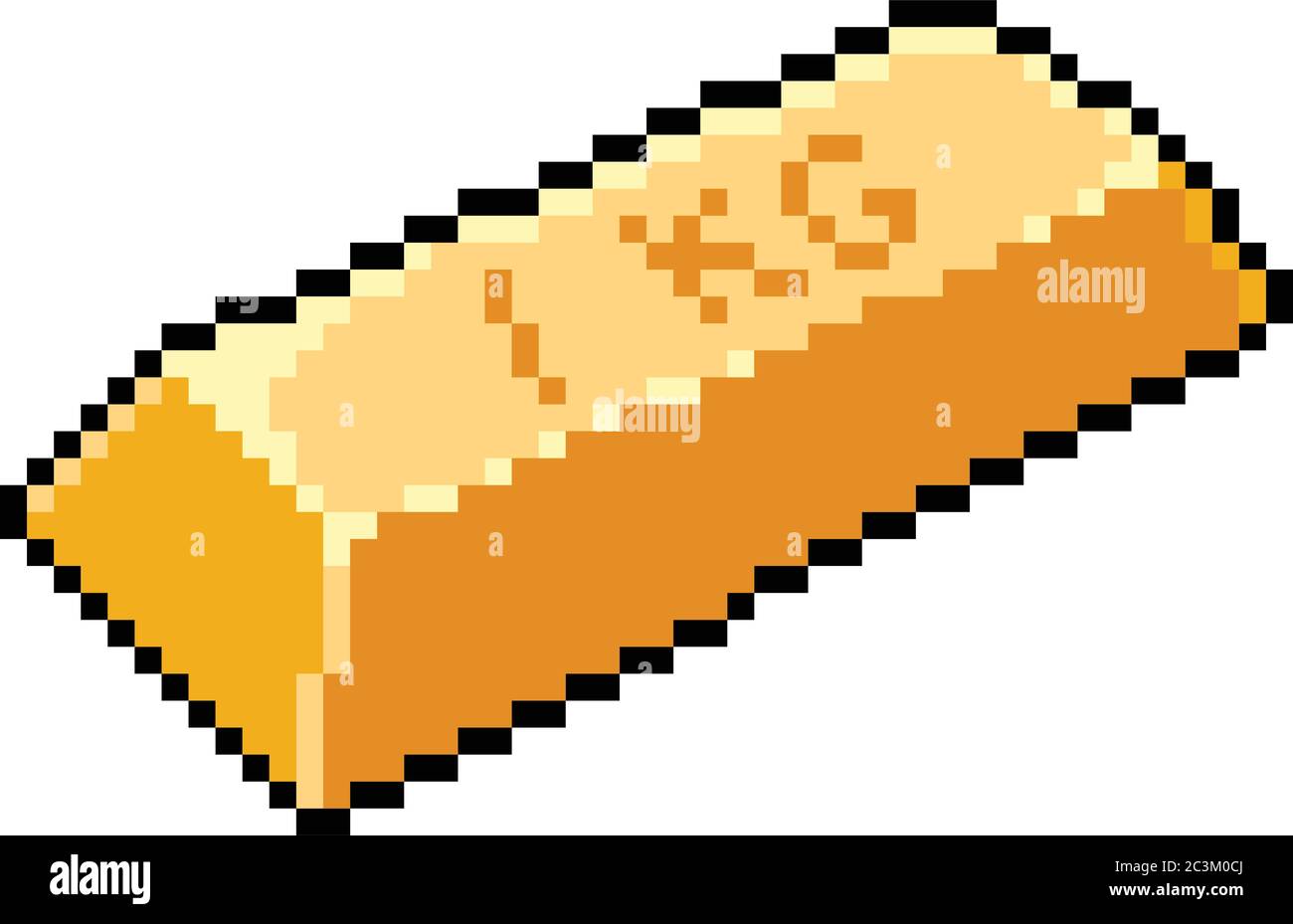 vector pixel art gold bar isolated cartoon Stock Vector Image & Art - Alamy