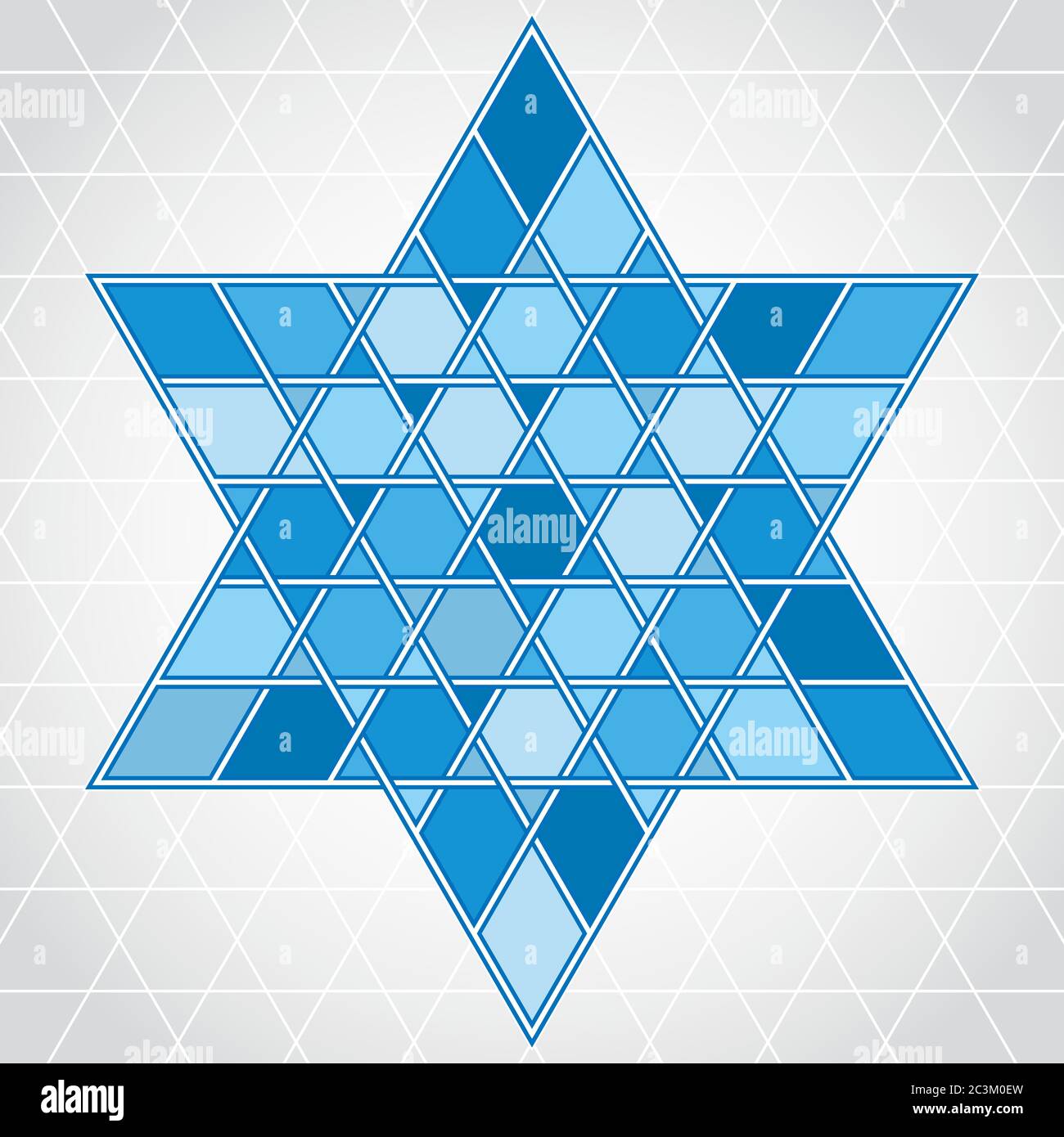 Traditional oriental tangled six-rays star symbol. Jewish star ...
