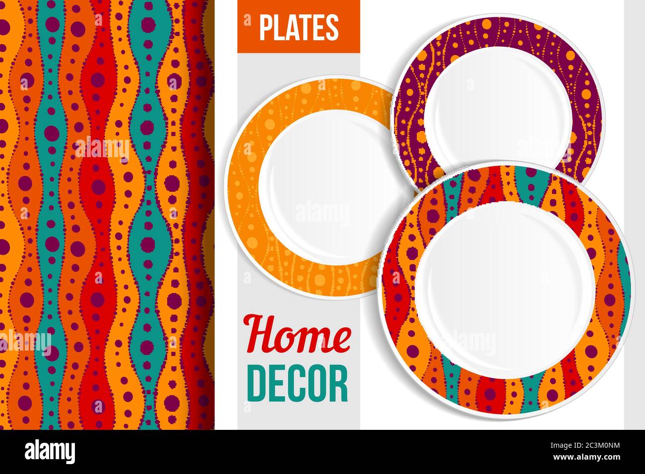 Pattern and Set of 3 matching decorative plates with this pattern ...