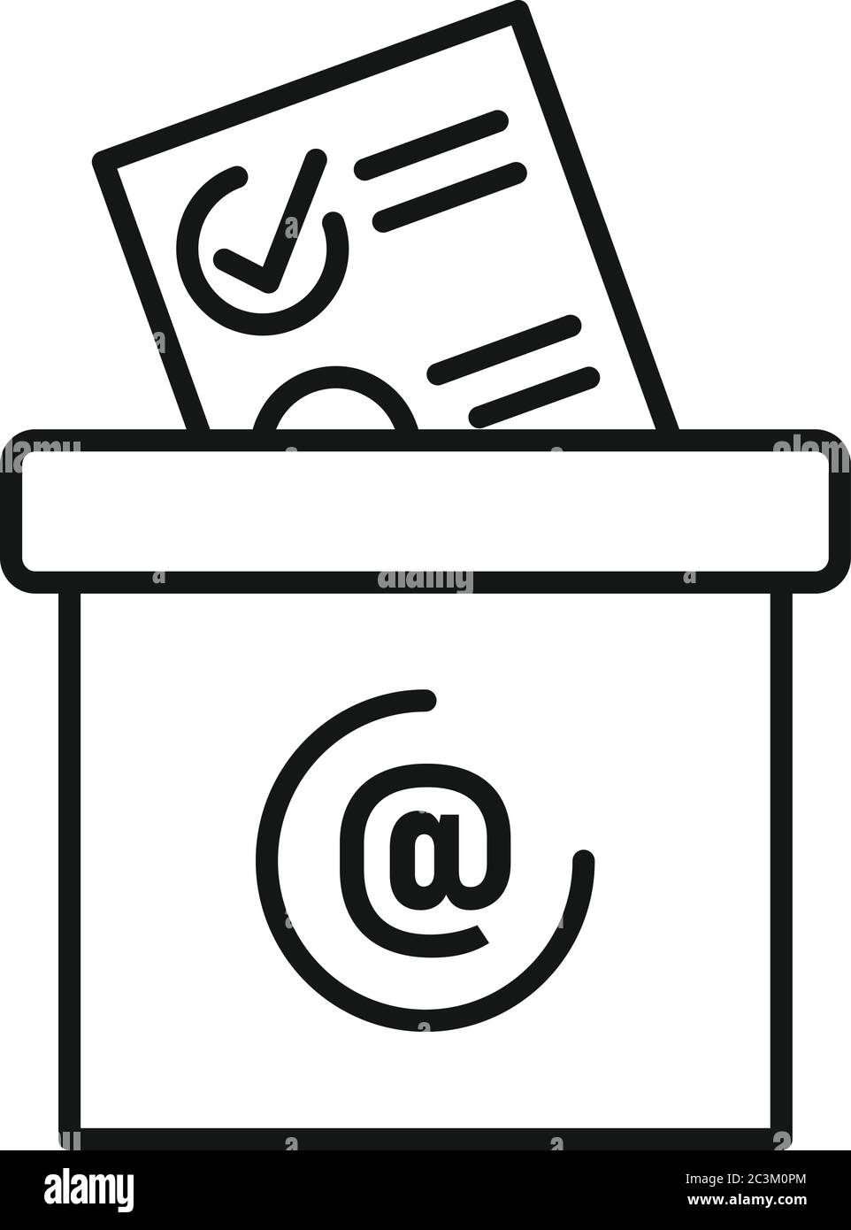 Survey carton box icon. Outline survey carton box vector icon for web ...